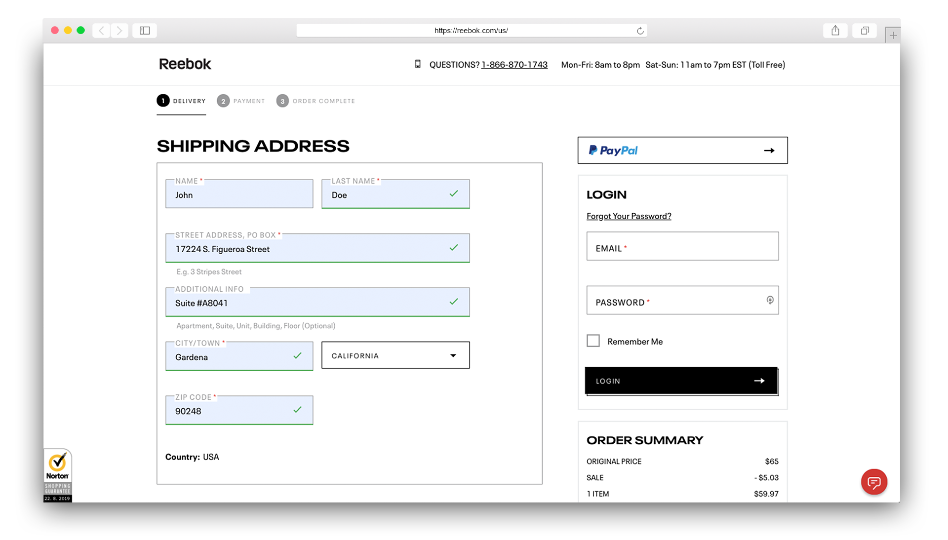 How to Order From Reebok USA and Ship Internationally?